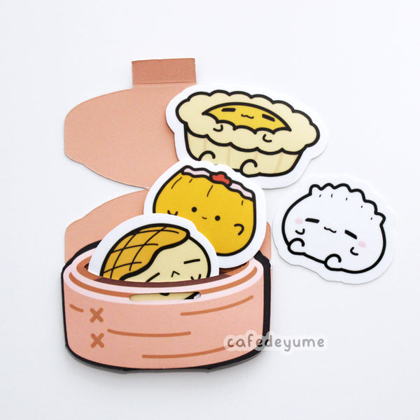 dim sum waterproof vinyl sticker sheet – Café de Yume